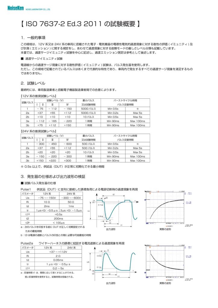 規格概要カタログ - 株式会社ノイズ研究所